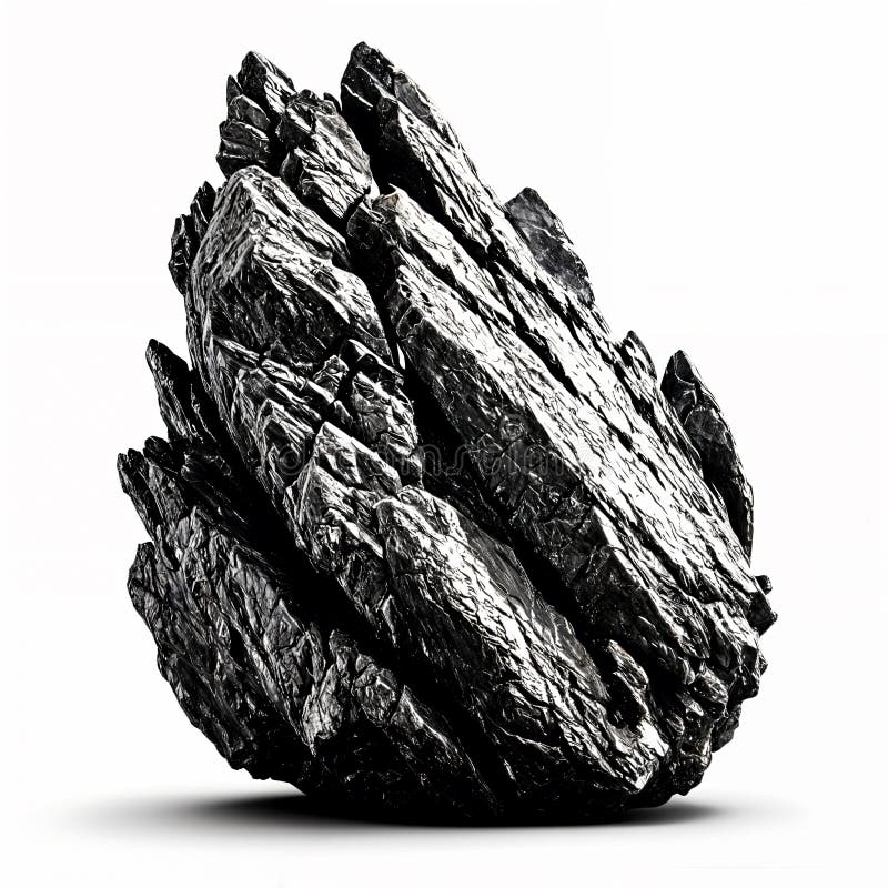 Large black rock formation stock illustration. Illustration of ...