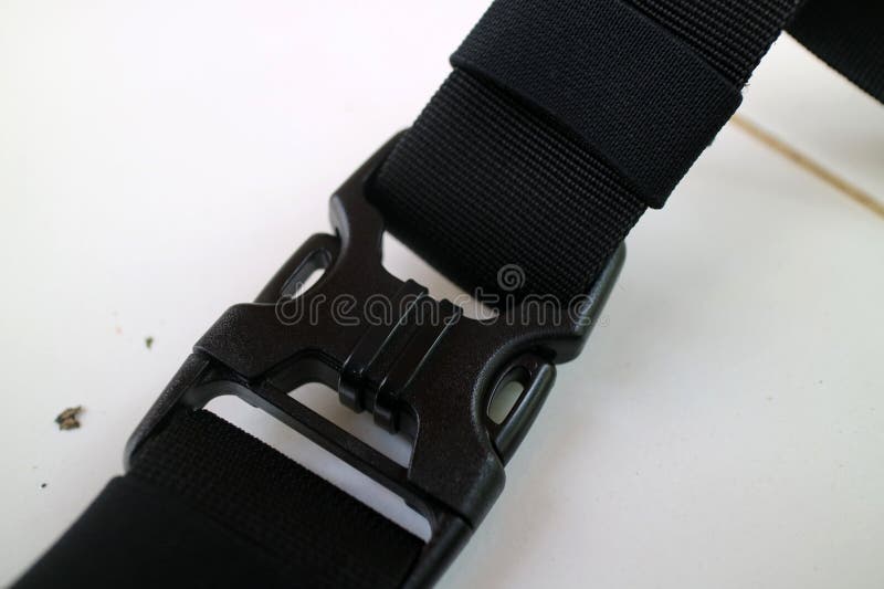 A Large Black Strap Lock Bag Stock Image - Image of purse, template ...