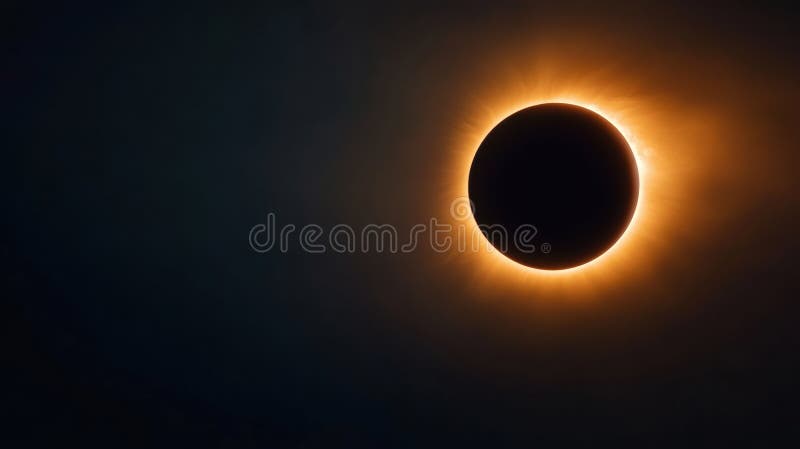 A Large Black Sun is Seen during a Total Eclipse, AI Stock Photo ...