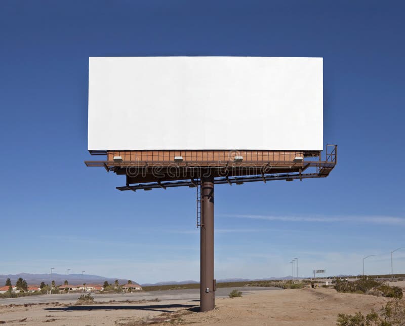 Large Blank Billboard stock image. Image of object, roadside - 18199969