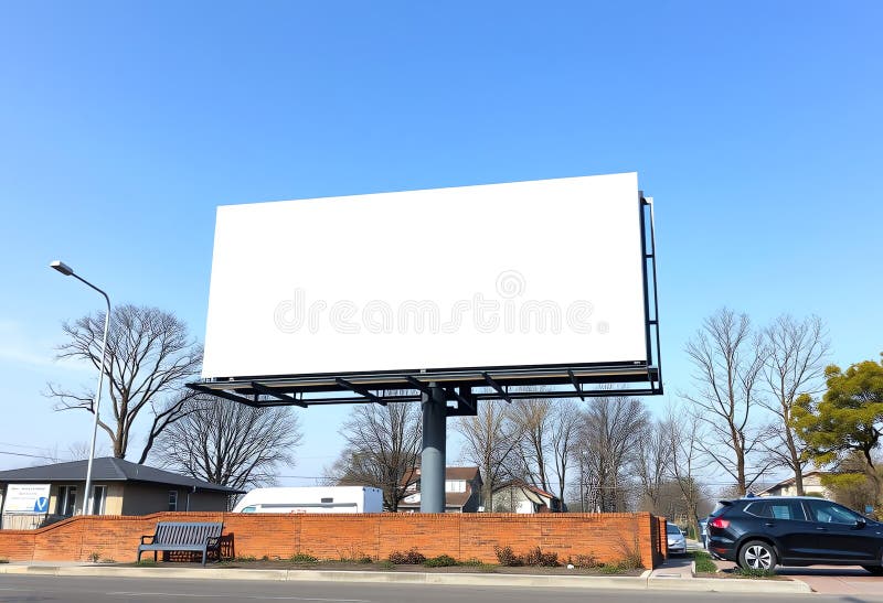 Large Blank Billboard for Outdoor Advertising Big Board Mockup Stock ...