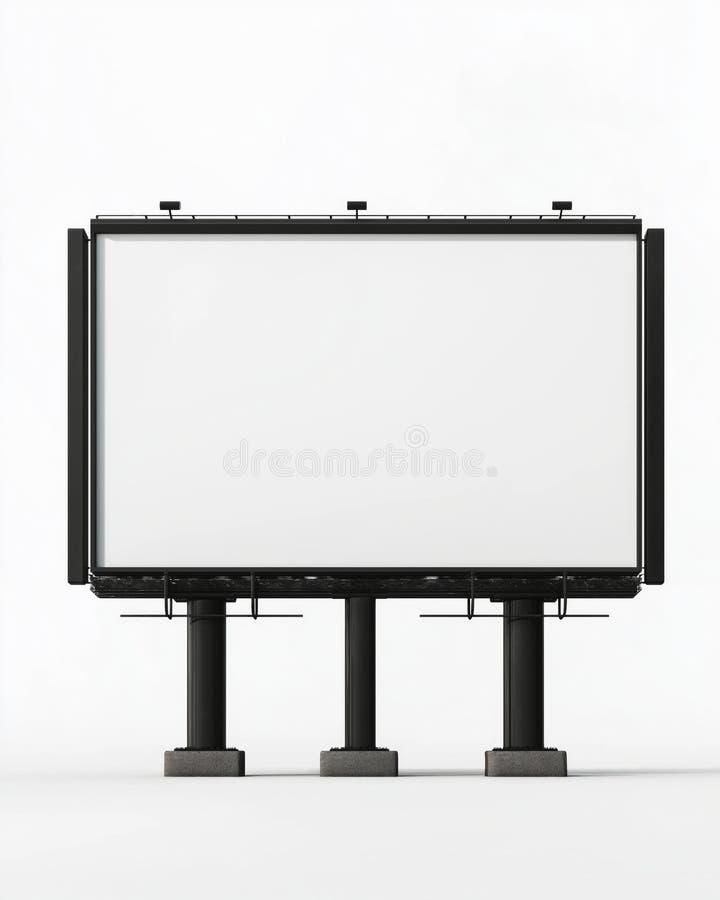 Large Blank Billboard with Triple Support Structure for Outdoor ...