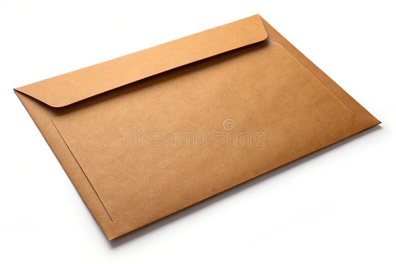 Large A4 Blank Brown Envelope Isolated on Transparent Background Stock ...