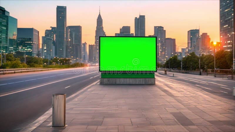 Blank Billboard in Cityscape Stock Footage - Video of structures ...