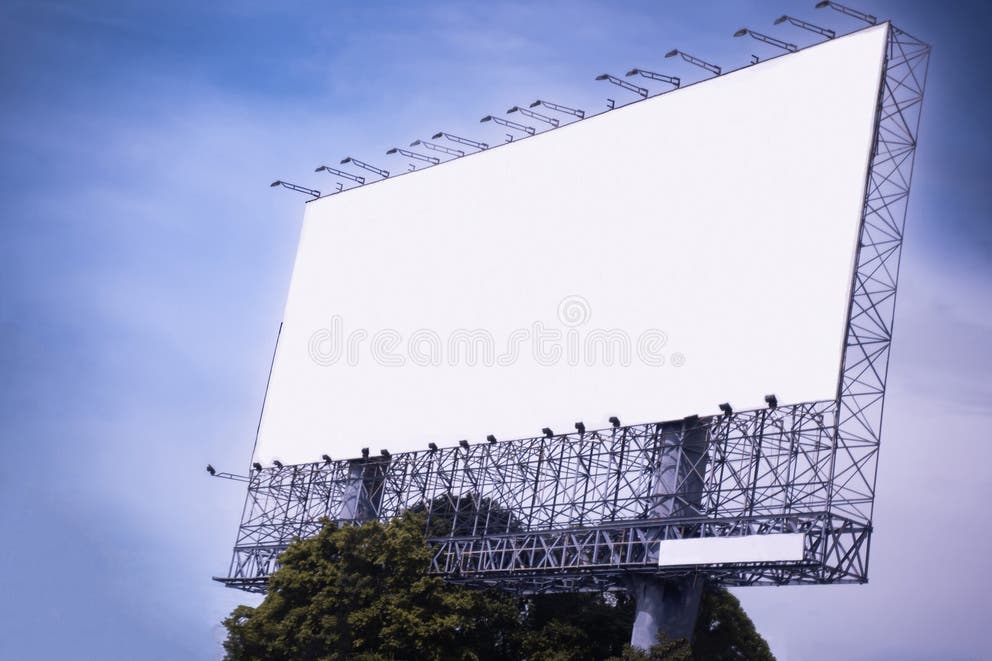 Large Blank Outdoor Billboard with Sky Background Editorial Photography ...