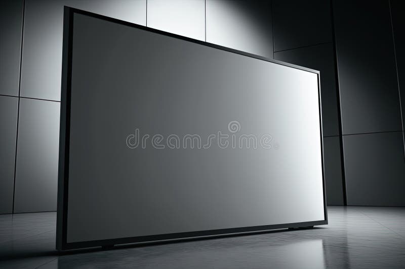 Large Blank Tv Screen Presentation. Generative AI Stock Illustration ... Large Blank Tv Screen Presentation. Generative AI Stock Illustration ...