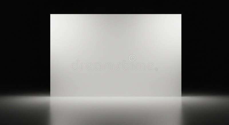 A Large, Blank, White Rectangular Canvas Stands Prominently Against a ...