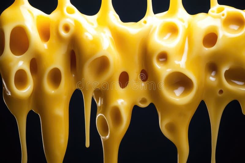 Large Blob of Yellow Cheese with Holes in it Stock Photo - Image of ...