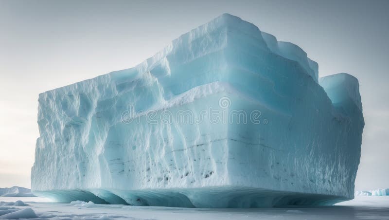 A Large Block of Ice with a Jagged Surface Stock Photo - Image of ...