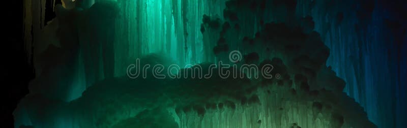 Large Blocks of Ice Frozen Waterfall or Cavern Background Stock Photo ...