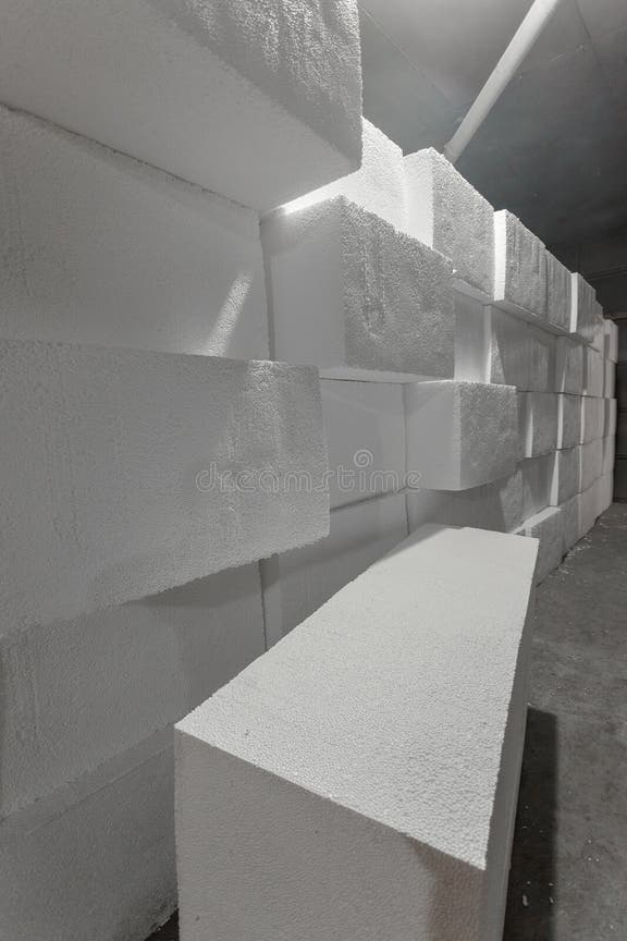 Large Blocks of Polystyrene Stock Image - Image of improvement ...