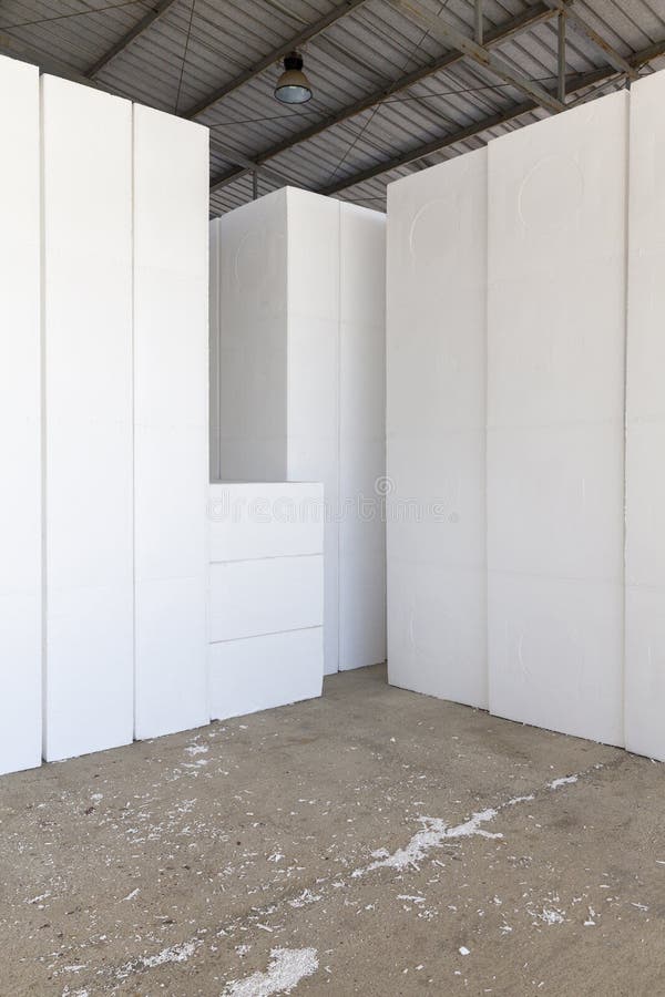 Large Blocks of Styrofoam in a Warehouse Stock Photo - Image of ...