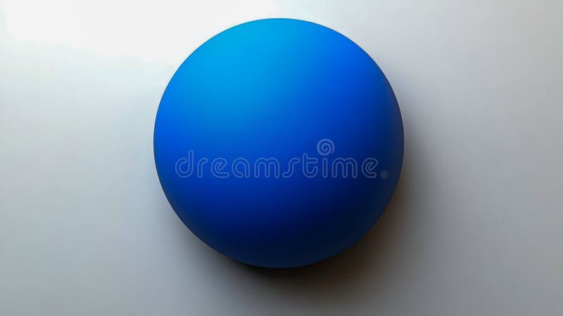 A Large Blue Circle on a Minimalist White Background, Casting a Subtle ...