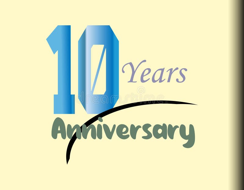 Professional 10th Anniversary Graphic for Business Marketing Stock ...