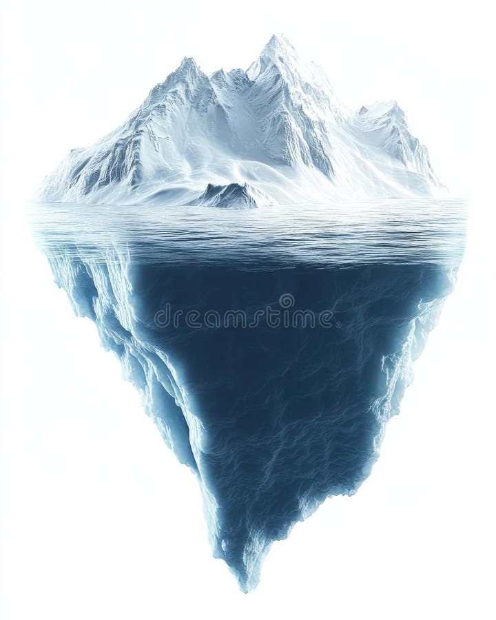 A Large Blue Iceberg, Prominently Displayed on a Transparent Background ...