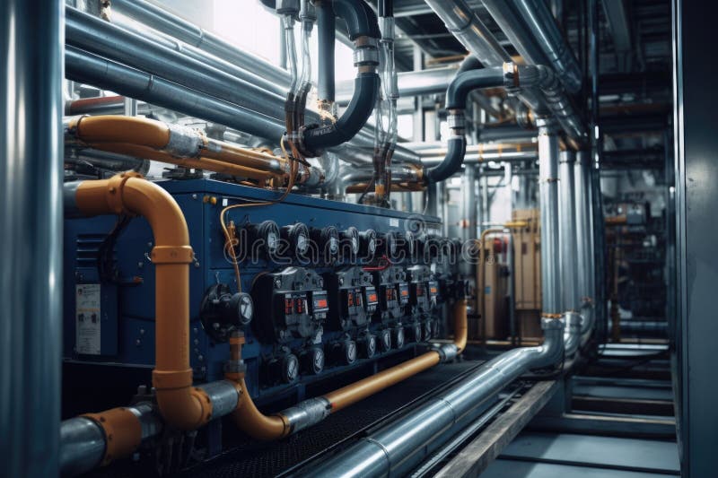 A Large Blue Machine Sitting Inside of a Building. Suitable for ...