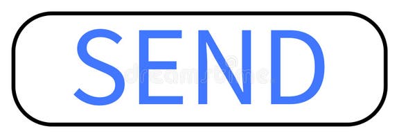 Large Blue SEND Button with Simple White Background Encased in a ...