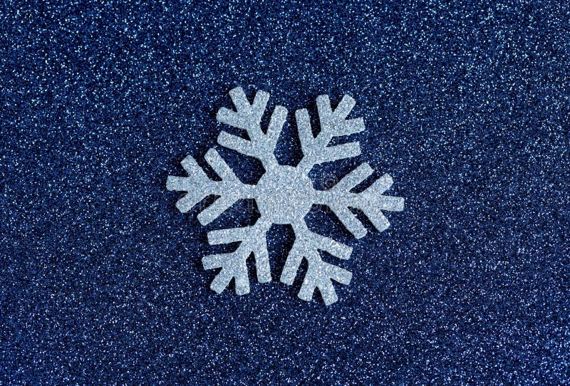 Large Blue Snowflakes on a Blue Background. Stylish Christmas Concept ...