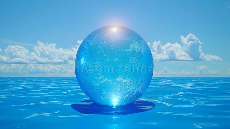 Blue Sphere Little Planet Inside Gravel Road or Field Background Stock ...