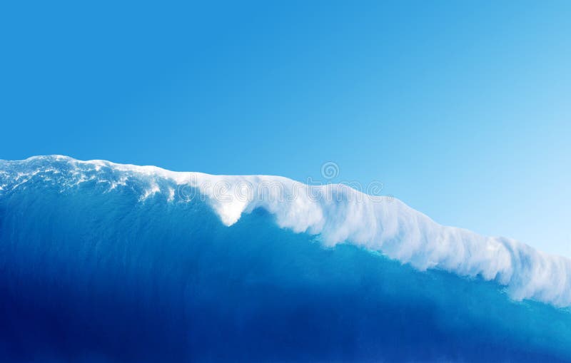 Blue Surfing Wave stock image. Image of powerful, tsunami - 9372275
