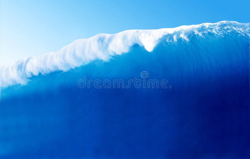 Blue Surfing Wave stock image. Image of powerful, tsunami - 9372275