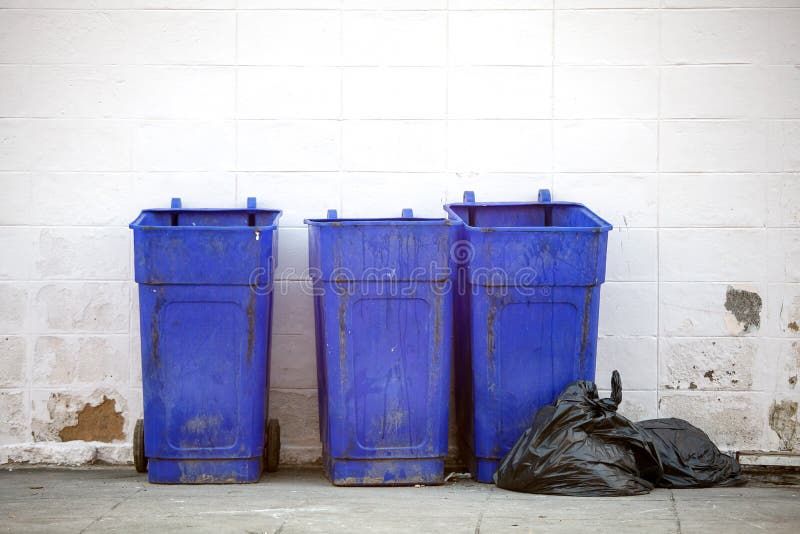 Large blue trash stock image. Image of trash, plastic - 28450187