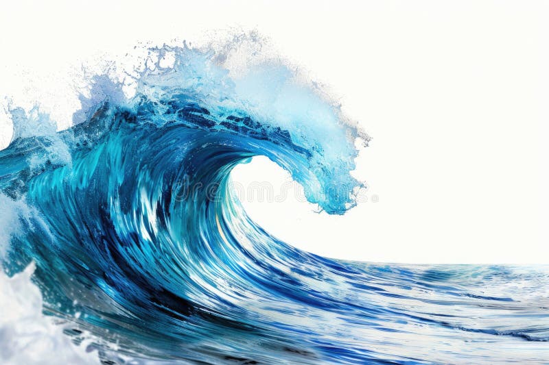 A Blue Wave of Smoke on a White Background Stock Photo - Image of wave ...
