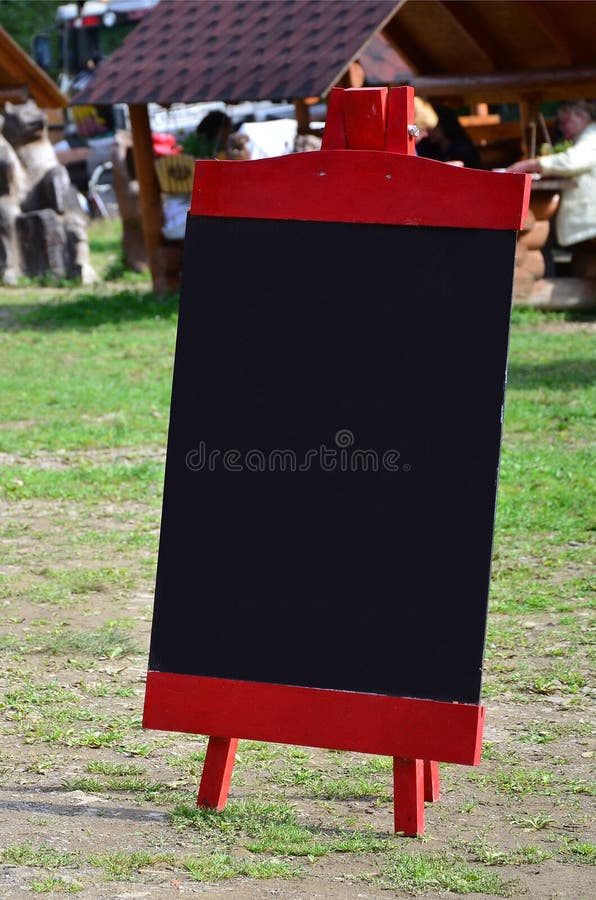A Large Board As a Menu for an Open-air Restaurant in a Mountainous ...