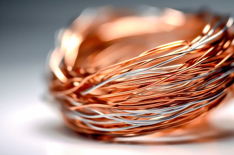 A Large Bobbin of Orange Copper Wire is Neatly Stored in a Well Lit ...