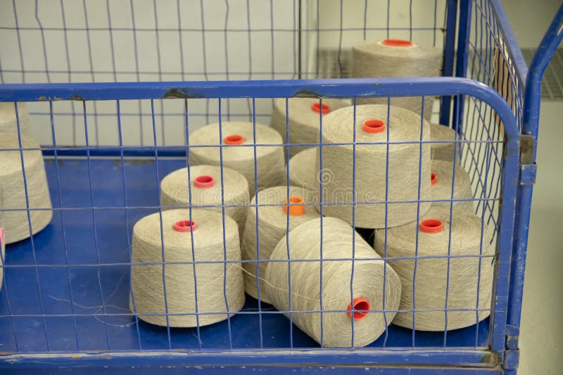Large Bobbins of Flax Threads for Fabrics .Flax Processing Plant ...