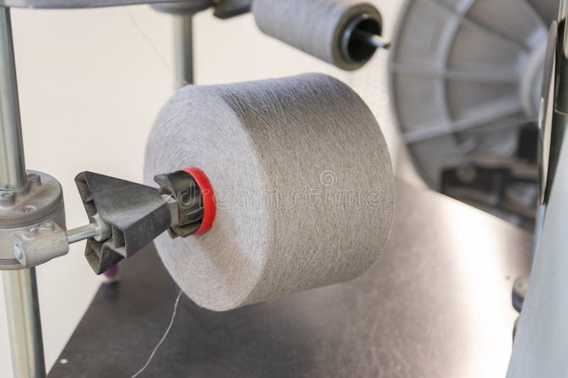 Large Bobbins of Thread in a Weaving Factory Stock Image - Image of ...