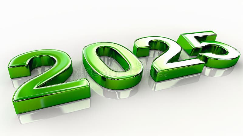 2025 Number Design. Cute Vector Illustration for Coloring Pages Stock ...