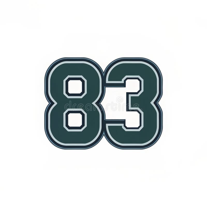 Large Bold Numbers Display a Vibrant Combination of 8 and 3 in Striking ...