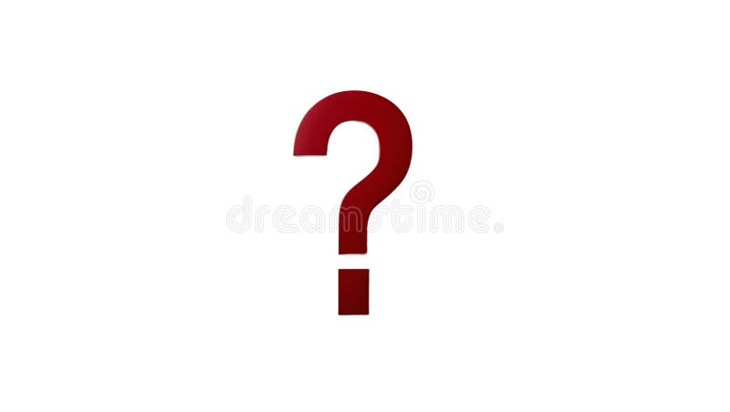 A Large, Bold Red Question Mark Symbol Against a Plain White Background ...