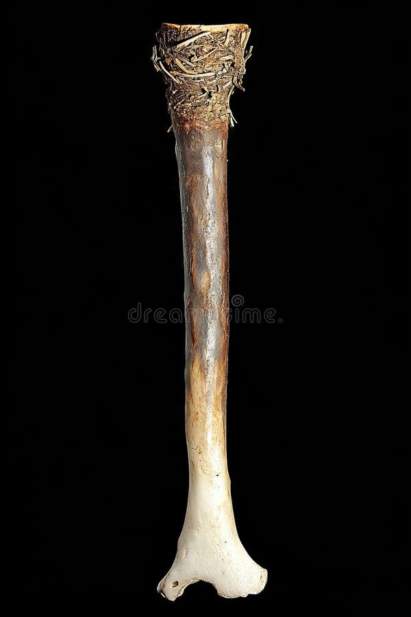 A Large Bone with a Black Background Stock Photo - Image of giving ...