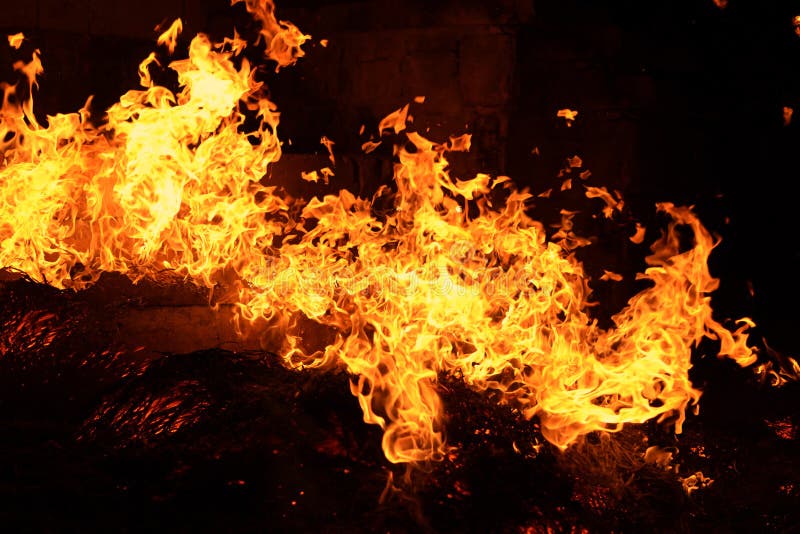 Easter fire, flame, night stock image. Image of easter - 194646155