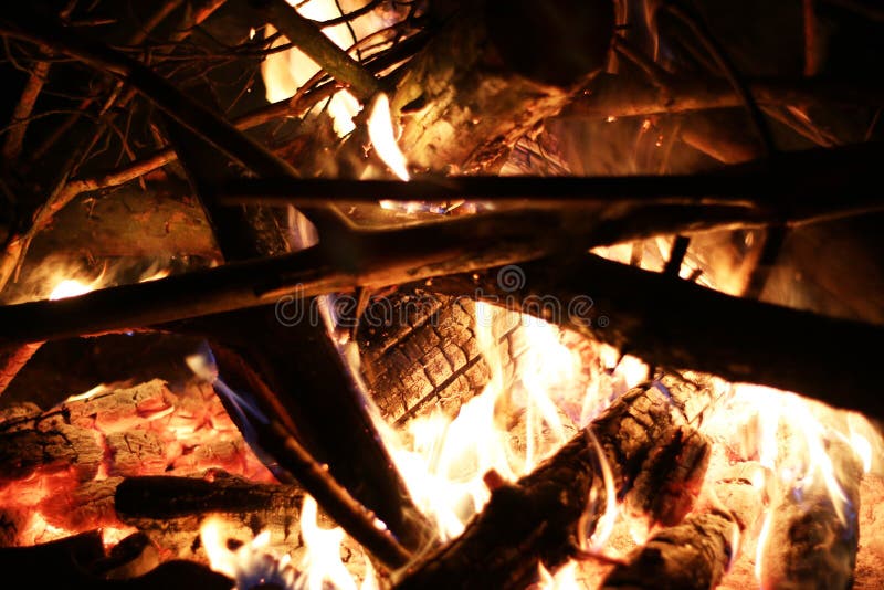 Large bonfire fire stock image. Image of abstract, coal - 84585455