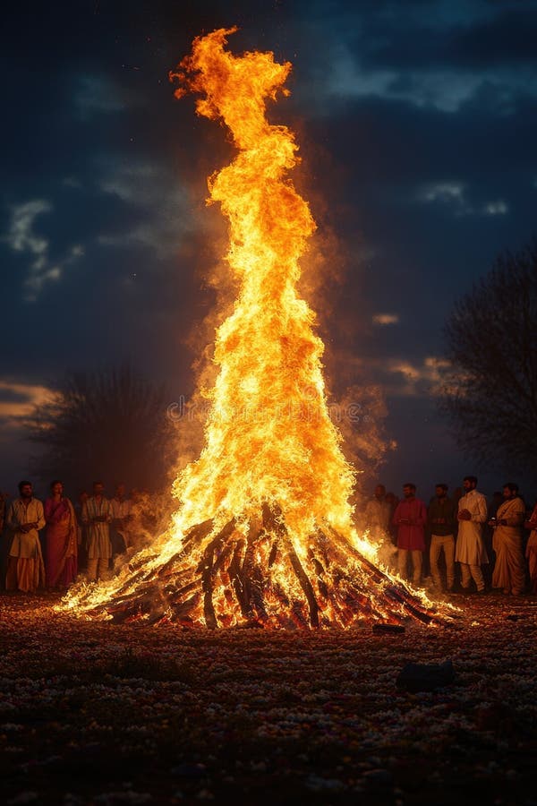 Bonfire in the Middle of the Night Stock Photo - Image of light ...