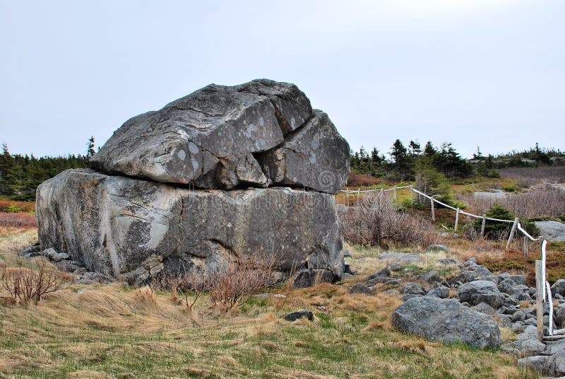 Large boulder in field stock photo. Image of outdoors - 9400804