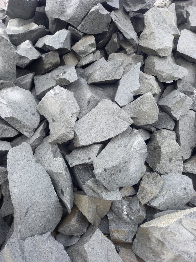 A Large Boulder that Has Been Broken Up Stock Photo - Image of coast ...