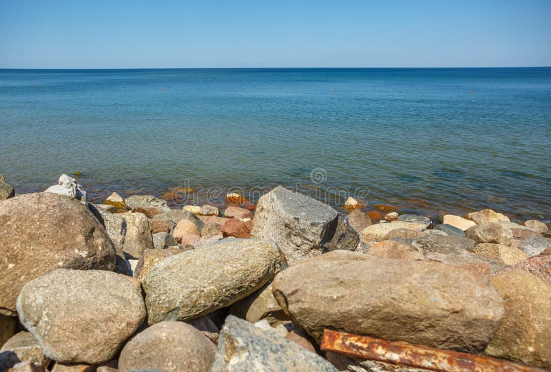 Large Boulders on the Beach Stock Photo - Image of barents, shore ...