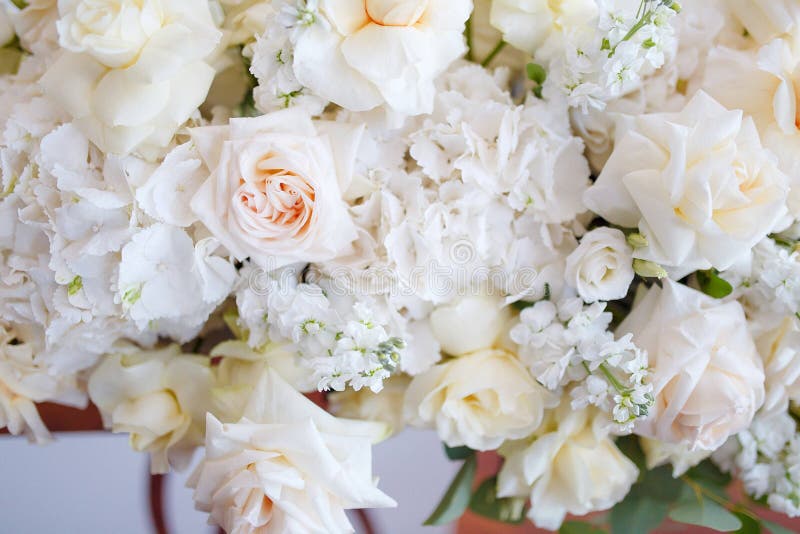 A Large Bouquet of White Roses, Texture Stock Photo - Image of large ...