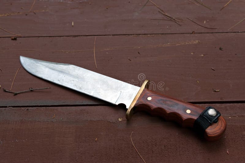 Large Bowie Knife stock photo. Image of tools, weapon - 15260114