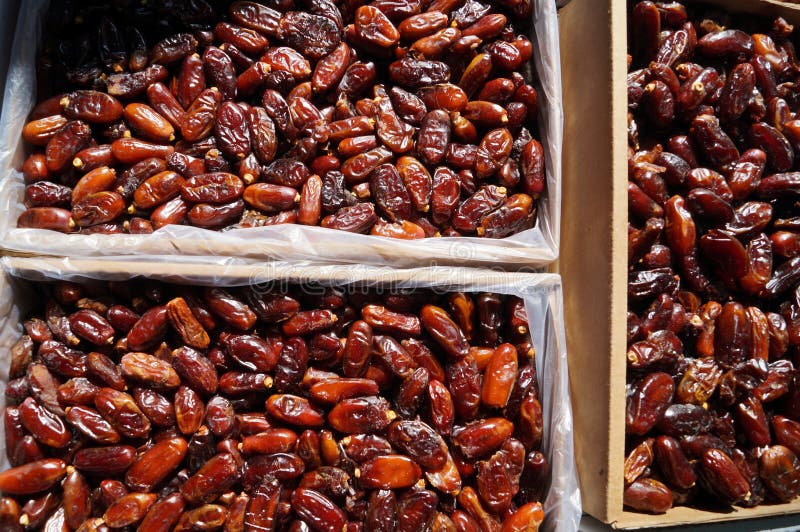 Large box with dates stock image. Image of close, culture - 60515395