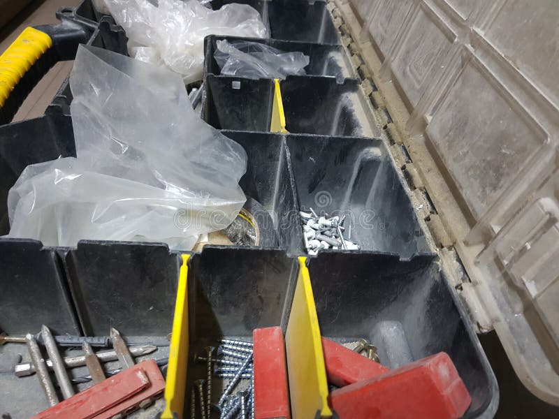 Large Box for Professional Building Tools Stock Image - Image of hammer ...