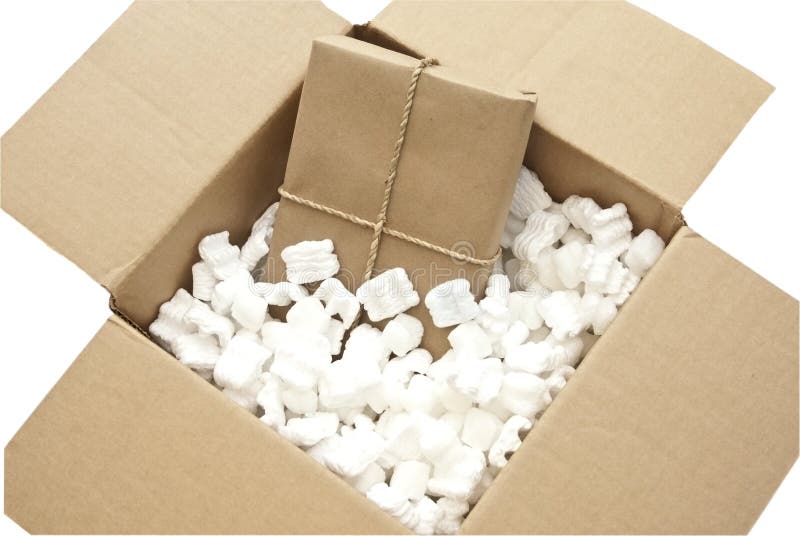 Package Inside Cardboard Box Ready Shipping Delivery Service Stock ...