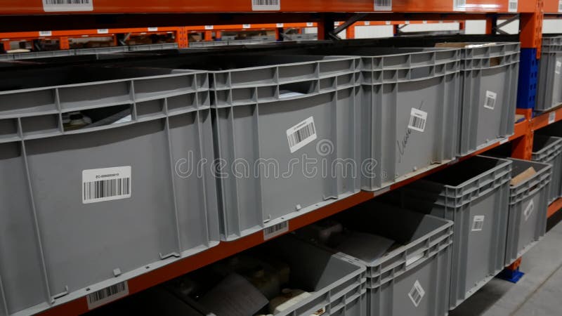 Large Boxes for Storing Items in Production Stock Video - Video of ...