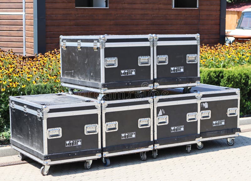 Large Boxes for Transport Electronic Equipments Stock Image - Image of ...
