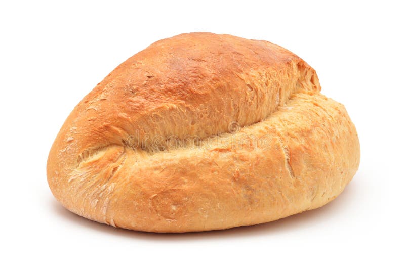 Large bread on white stock image. Image of dough, wheat - 52575469