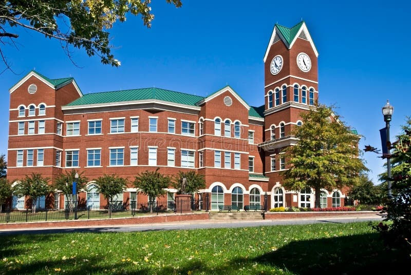 Large Brick County Building Stock Image - Image of building, build ...